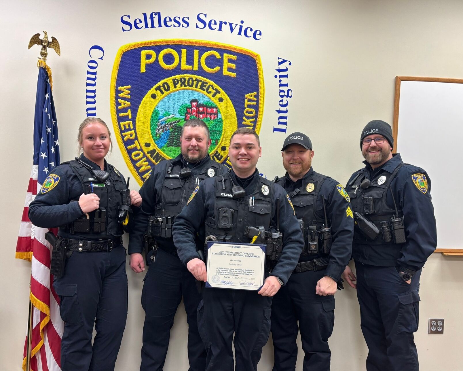 Watertown Police Department Welcomes Officer Zach Cline to Solo Patrol ...
