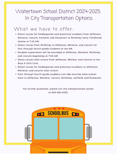 Watertown School District Reorganizing Transportation Services ...
