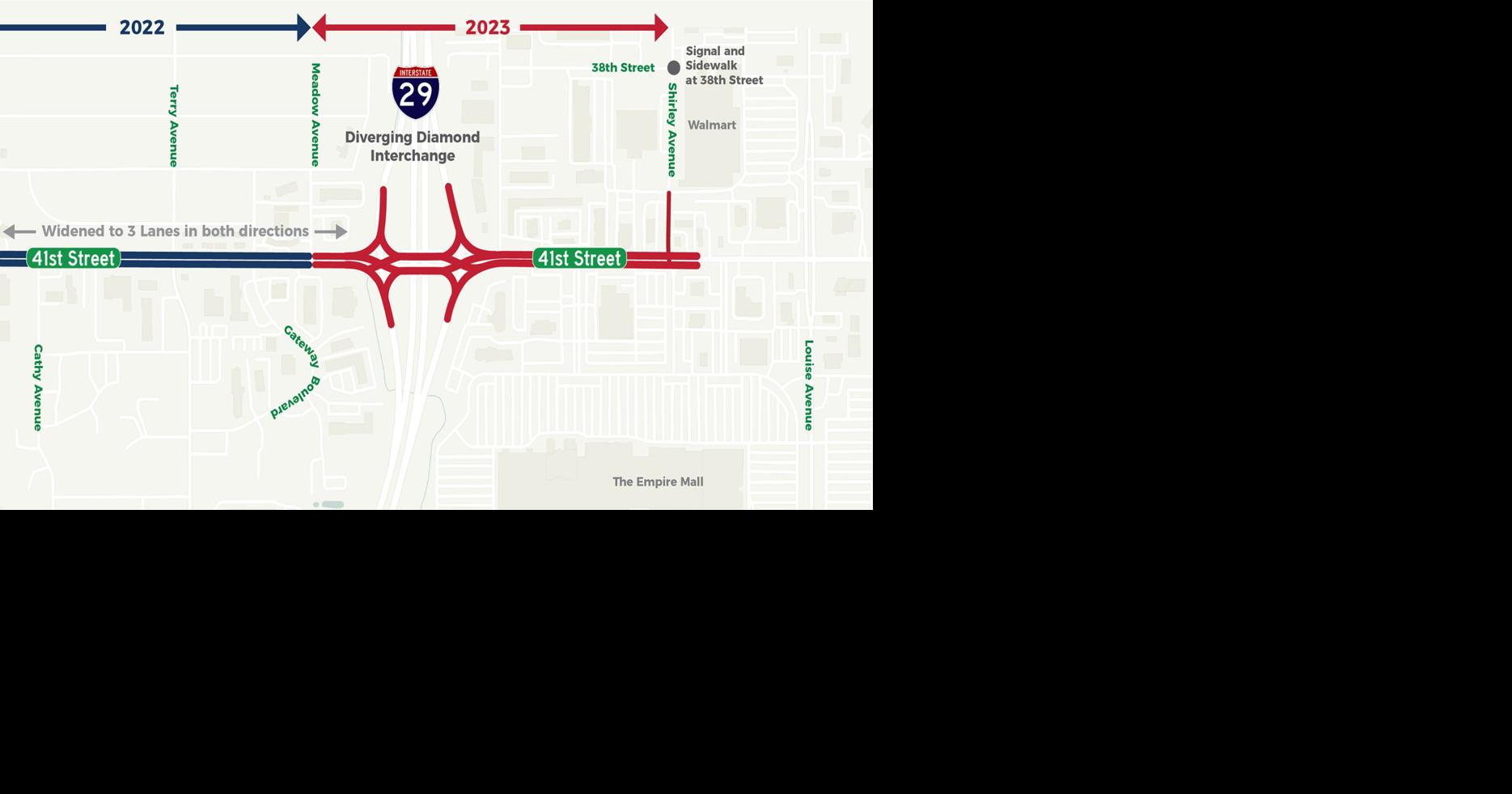 41st Street DDI Project Begins Final Construction Phase in Sioux Falls ...