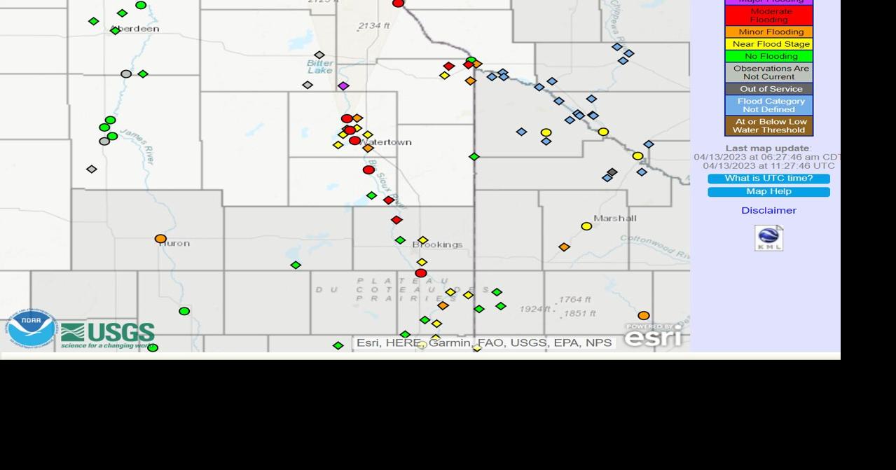 NWS of Aberdeen current flood warnings in KXLG area | Local News ...