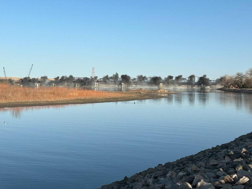 Spectators Gather for Dramatic Demolition of Waldron Bridge | State ...