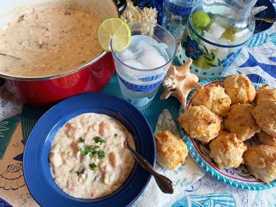 Yummy for Seafood Bisque, Garlic Cheese Biscuits | Recipes ...