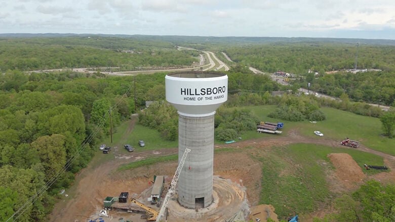 Hillsboro Water Tower reaches important step in construction | Local ...