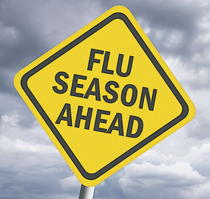 Flu Season Ahead Sign
