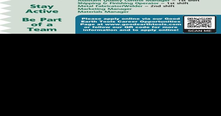 Good Earth Tools Job Fair 2021 | Jobs | myleaderpaper.com