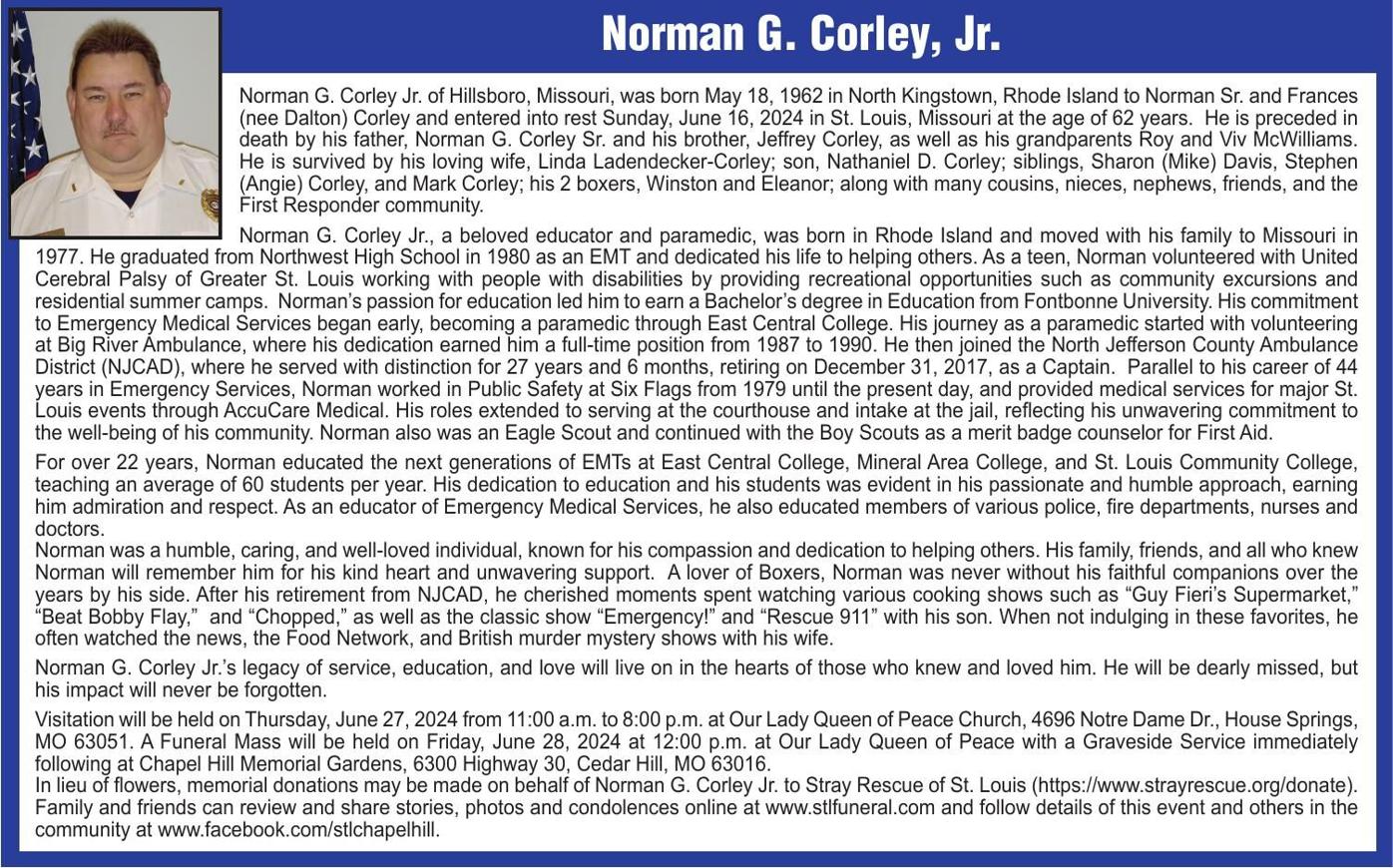 Chapel Hill Norman G. Corley, Jr. | Obituaries | myleaderpaper.com