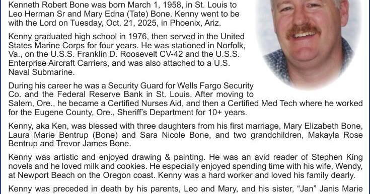 Kenneth Robert 'Bone' Brown, 67, formerly of Fenton | Obituaries ...