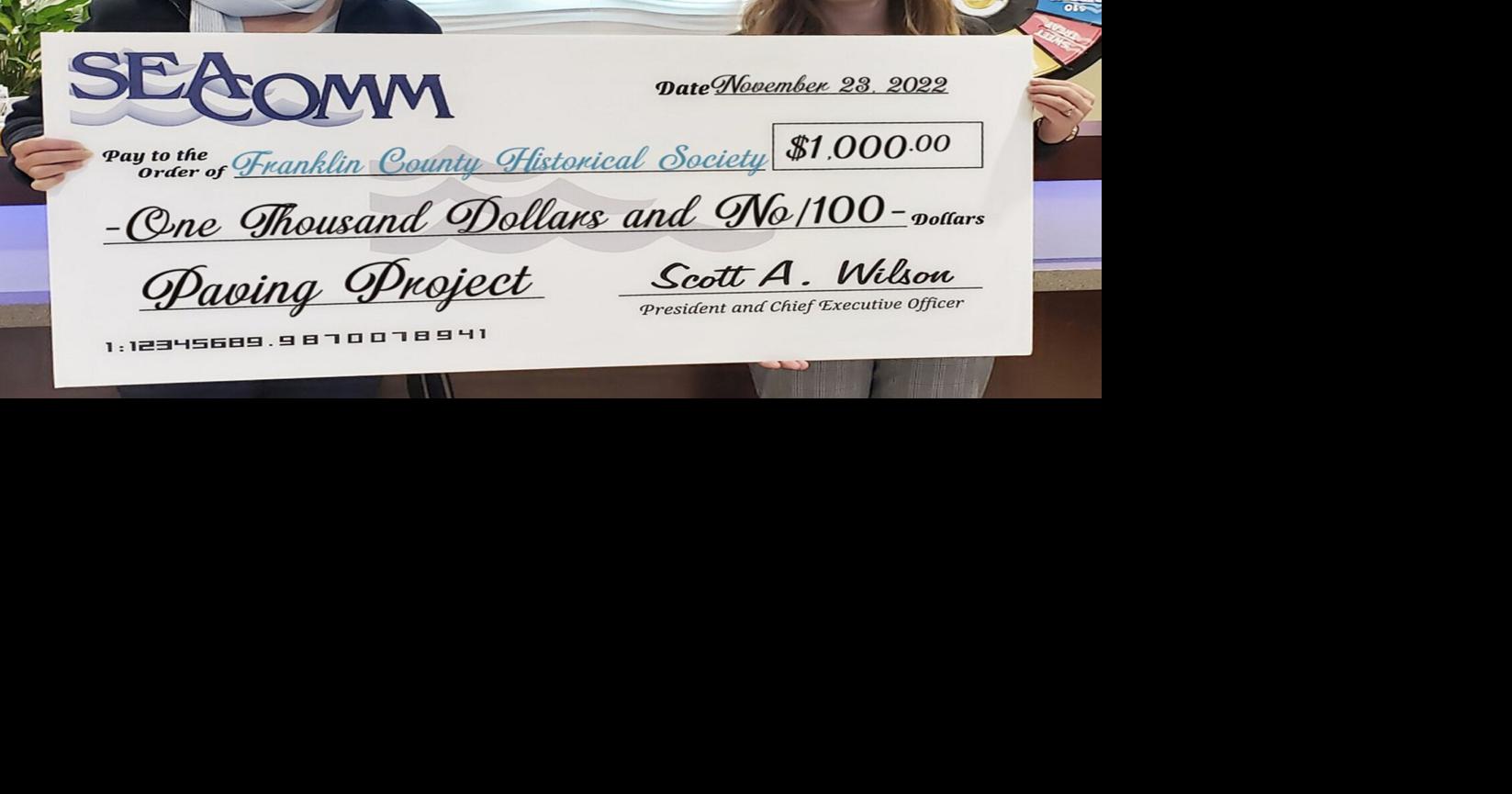 SeaComm supports Franklin County Historical Society | Lifestyles ...