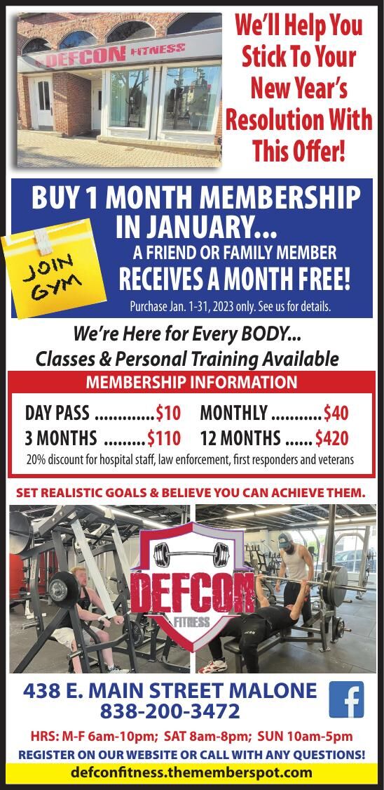 DefCon Fitness — Buy 1 Month Membership In January... A Friend Or ...