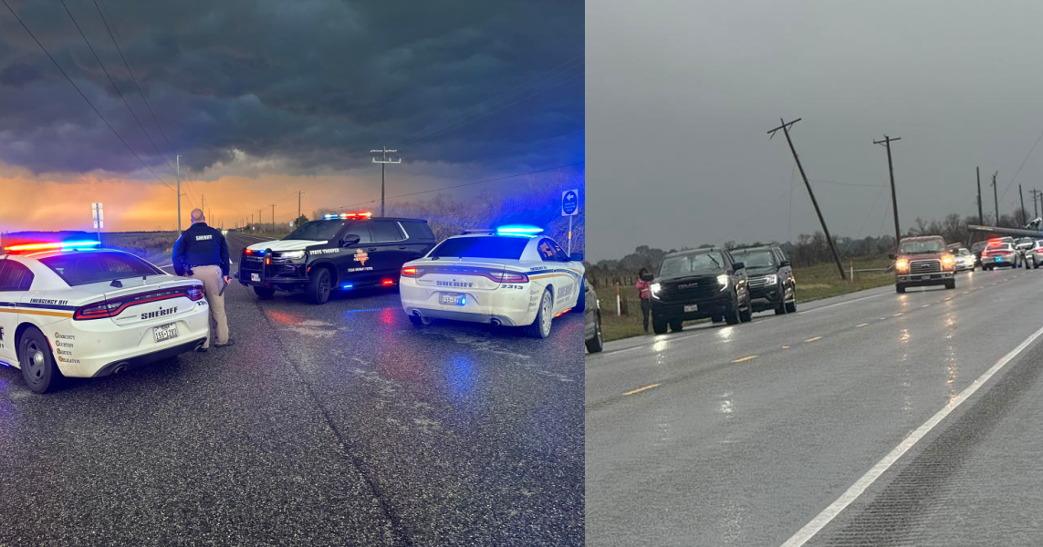 Highway 124 in Chambers County closed due to tornado damage and downed ...