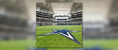 piece of metal falls from cowboys roof