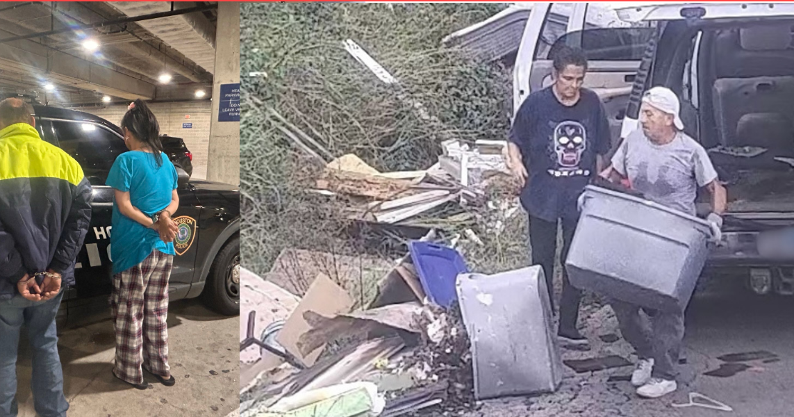 Houston police arrest two for illegal dumping and burglary of a rail ...