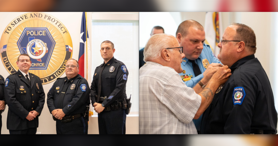 Conroe Police Department announces promotions of three officers | Upper ...