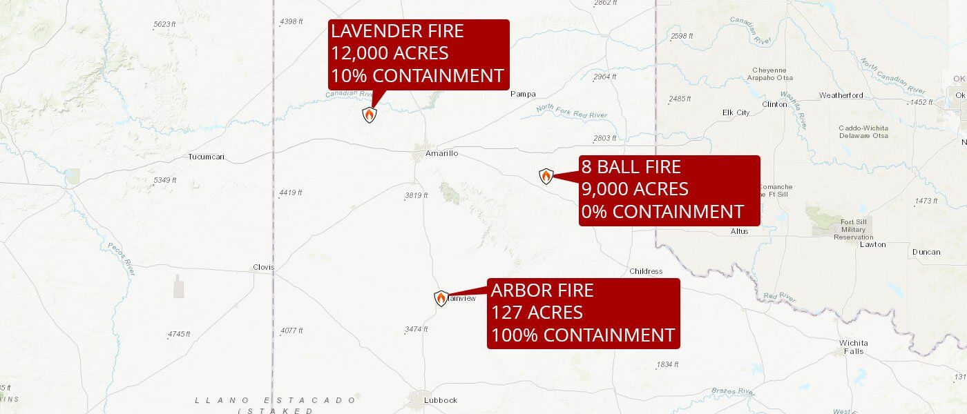 Lavender and 8 Ball Fires continue to challenge Texas firefighters at ...