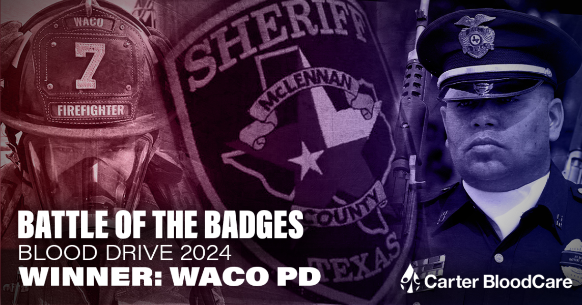 Waco Police Department wins 2024 Battle of the Badges Blood Drive ...