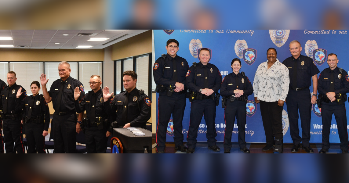 Waco Police Department welcomes new officers and fire marshal captain ...
