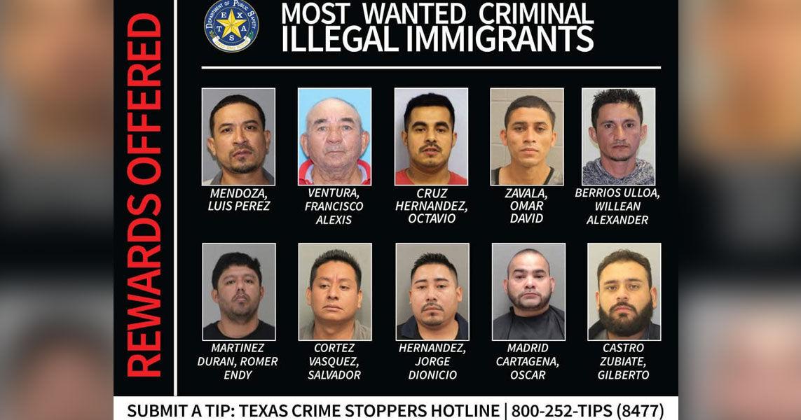 Texas offers rewards for tips on Most Wanted Illegal Immigrants | North ...