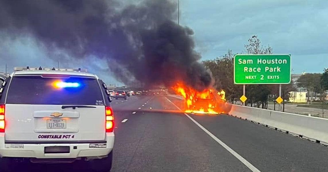 Vehicle fire causes delays on W Sam Houston Tollway North | Upper Gulf ...