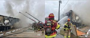 South Houston VFD, Houston FD knockdown large structure fire at event ...