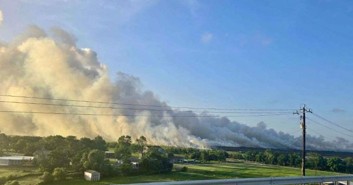 Multiple Fire Departments Battling Large Wildfire in Brazoria County ...