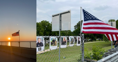 Heroes Bridge on Highway 66 between Rowlett and Rockwall, Texas sheds ...