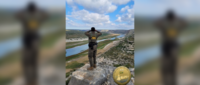 Border Patrol agent monitors Devils River as part of Del Rio Sector ...