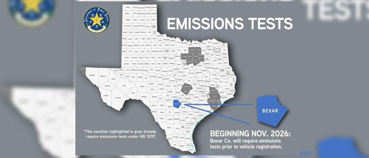 Texas drivers reminded of upcoming emissions test requirement in Bexar ...