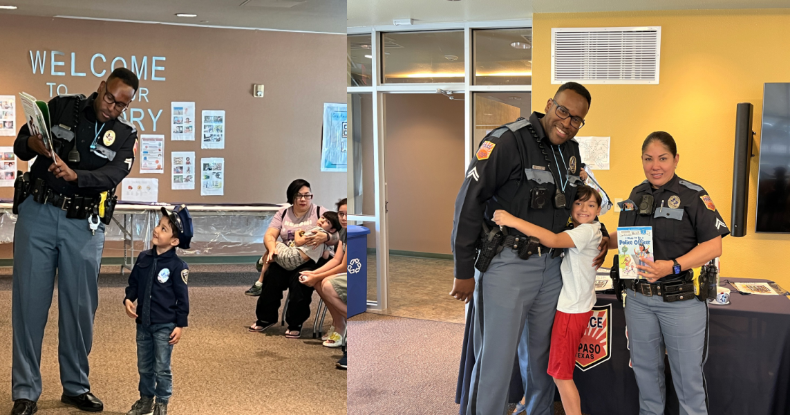 El Paso police officers promote literacy at local library event | West ...