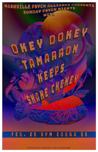 Sunday Psych Night Feat. Tamarron, Okey Dokey, Keeps & Snake Cheney ...