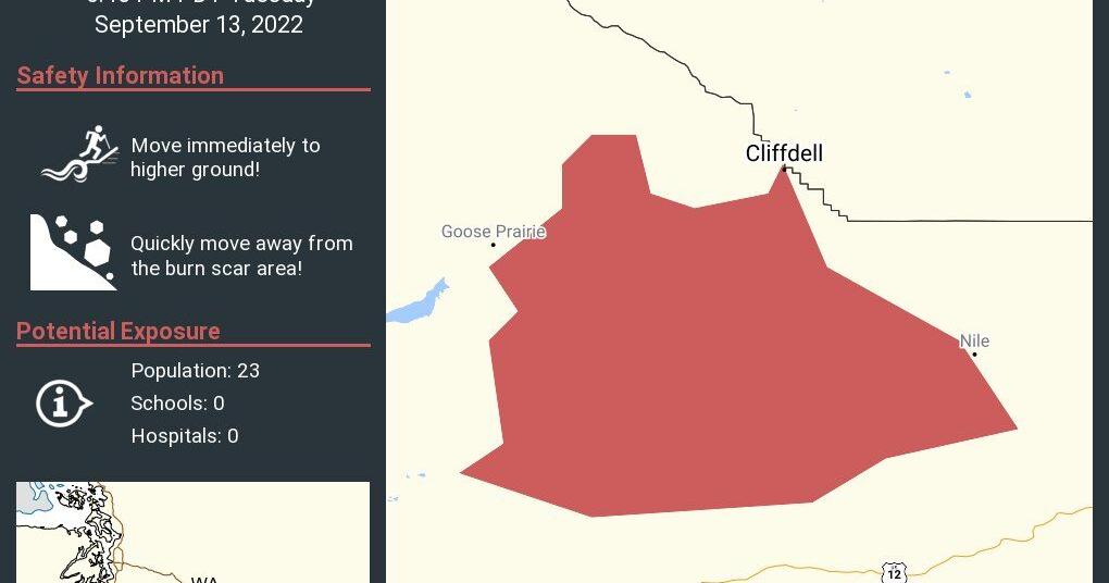 Flash flood warning issued near Cliffdell | News | nbcrightnow.com