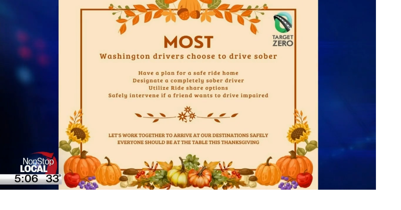 Drive sober this Thanksgiving to ensure everyone's seat at the table ...