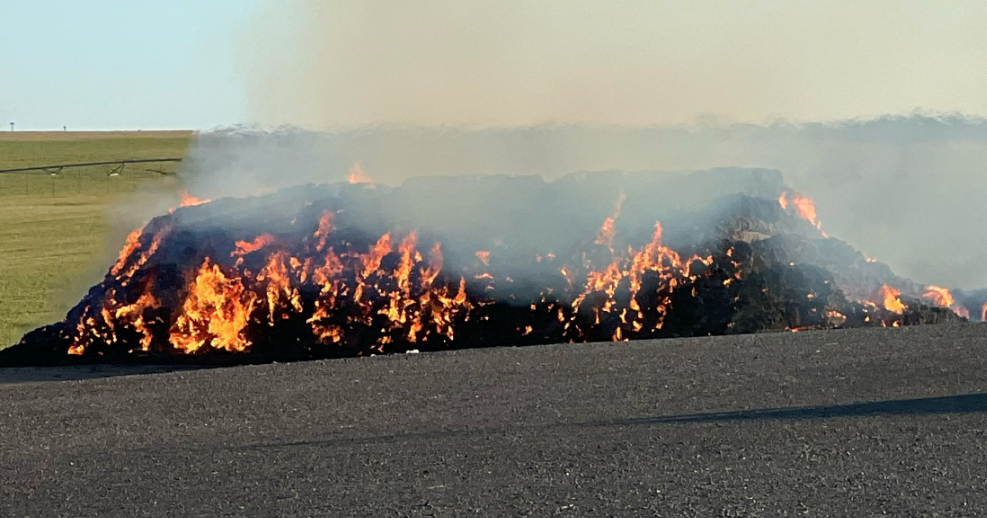 Haystacks burned in Benton County | Fire | nbcrightnow.com