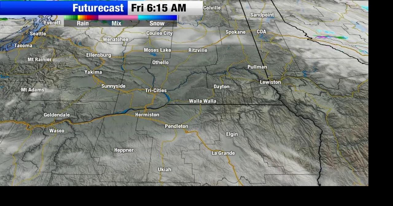 Cloudy skies today and a few sprinkles over the Yakima and Kittitas ...