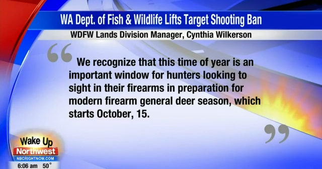 WDFW to lift target shooting ban in eastern WA | News | nbcrightnow.com