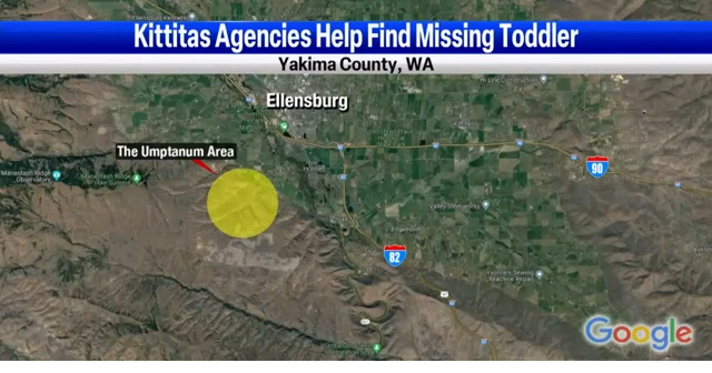 3-year-old located hours after wandering into brush near Ellensburg ...