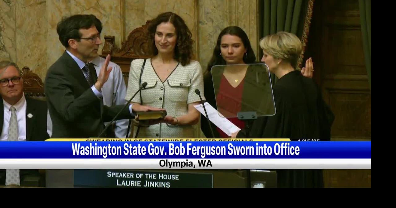 Bob Ferguson sworn in as Washington governor, promises action on budget ...