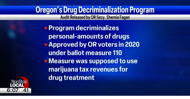 Oregon's drug decriminalization gets poor marks on audit | Top Video ...