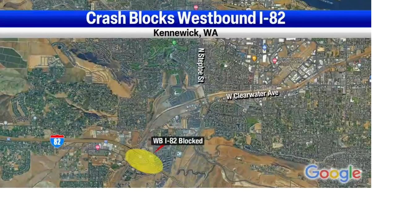Car crash closes all westbound lanes of I-82 in Kennewick | News ...