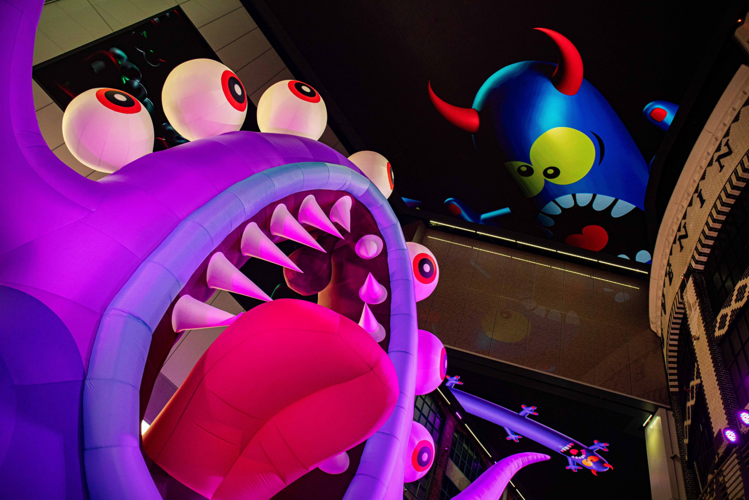 Inflatable monsters named after celebs decorate town for Halloween | Northwest & National News ...