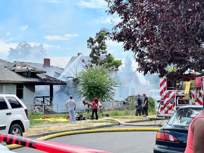 Three houses are damaged and one is destroyed in a fire near Davis High ...