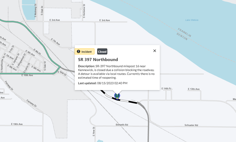 Car crash on SR-397 near Kennewick causes serious injury | News ...
