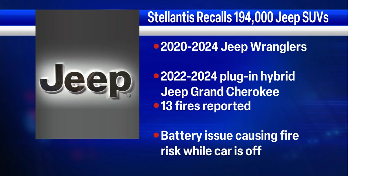 Nearly 200,000 Jeep hybrid SUVs recalled for fire risk | Northwest ...