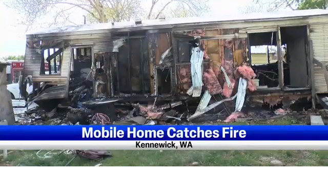 Trailer fire in Kennewick under control, West 12th Place temporarily ...