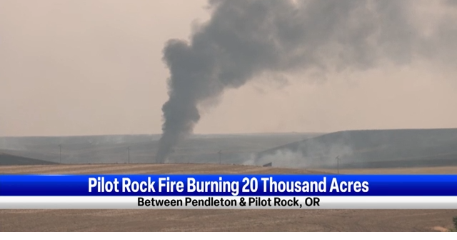Pilot Rock Fire at 20,000 acres | Top-video | nbcrightnow.com