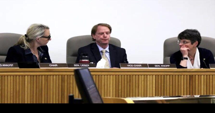 Oregon Senate Republican leader Sen. Tim Knopp seats between Senate ...