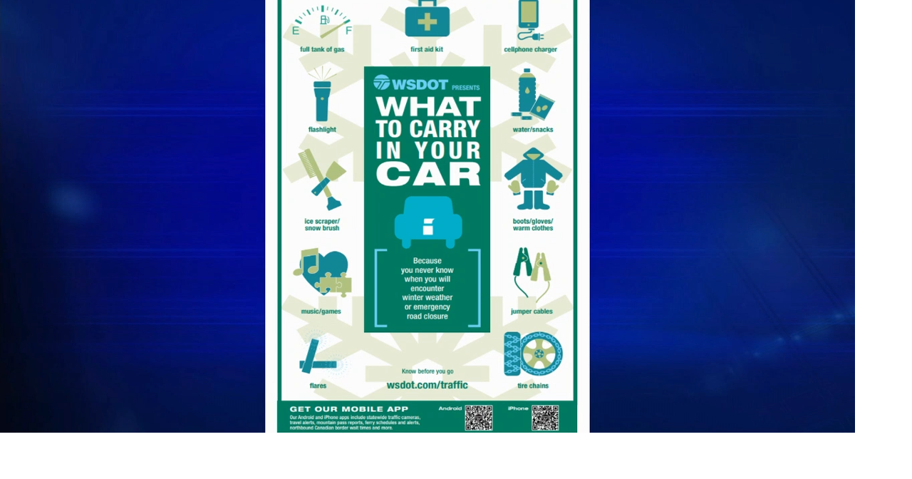 WSDOT releases winter driving supply checklist, what to pack | News ...