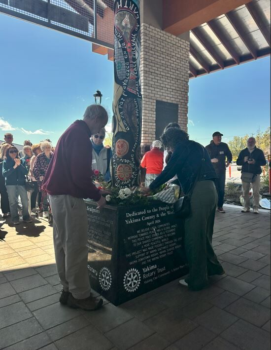Yakima Rotary clubs install Peace Pole at downtown marketplace | News ...