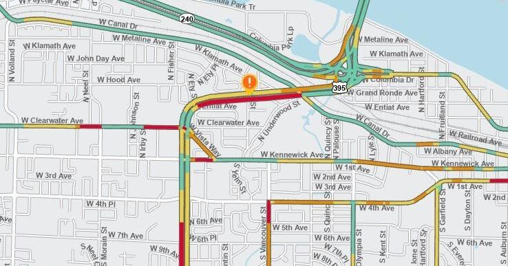 Crash on US 395 in Kennewick causing delays near Blue Bridge | News ...
