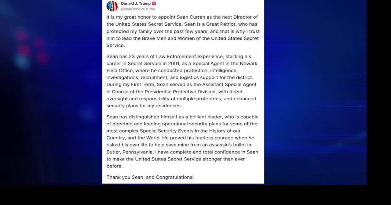 Trump appoints Sean Kiernan as new Secret Service director | Northwest ...