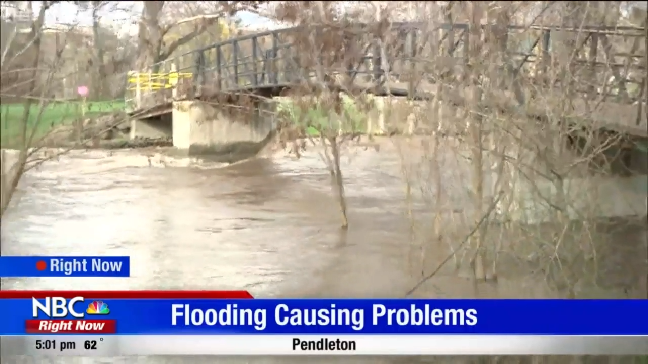 Flooding at McKay Creek in Pendleton | Top Video | nbcrightnow.com